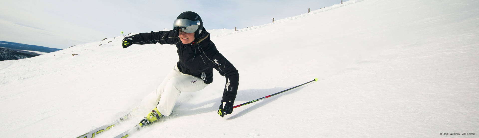 Ski Fahren im Iso Syöte Nationalpark Finnland